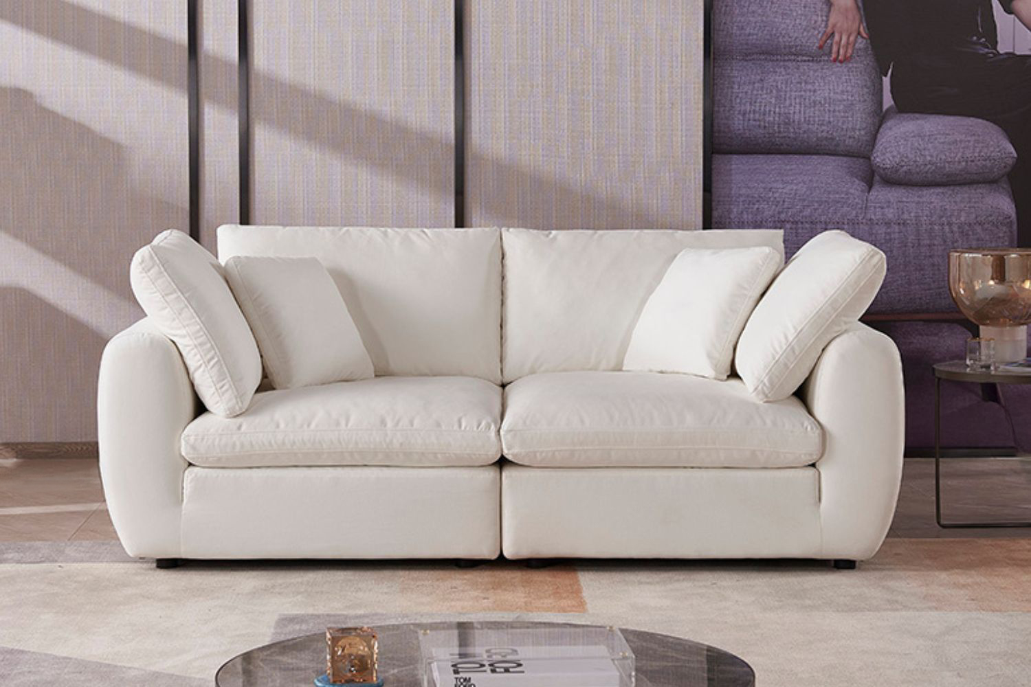 FAIRBANKS Goose Feather Filled Modular Sofa - 5PC Big Corner Set